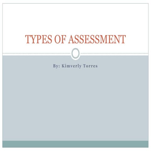 Types of Assessment | PPTX