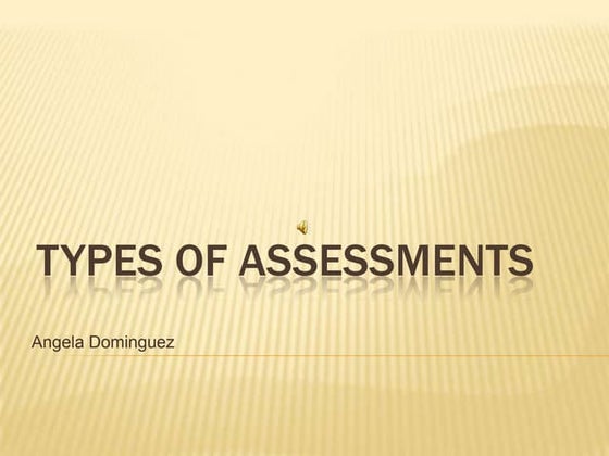 Assessment Presentation | PPTX