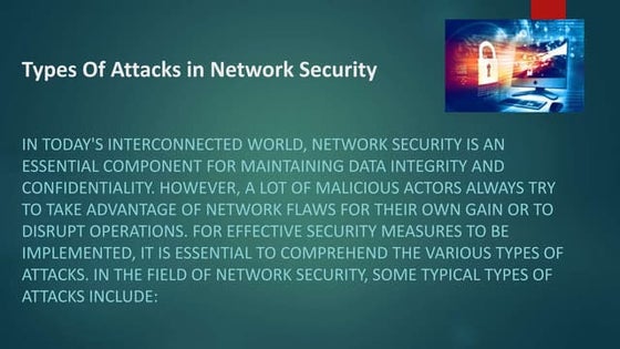 Active and Passive Network Attacks | PPT
