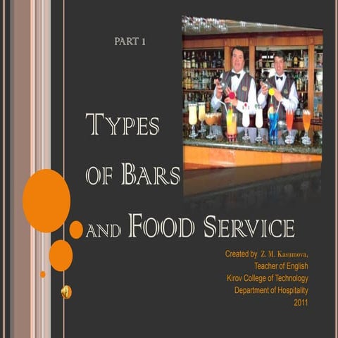 Types of bars & food service | PPTX