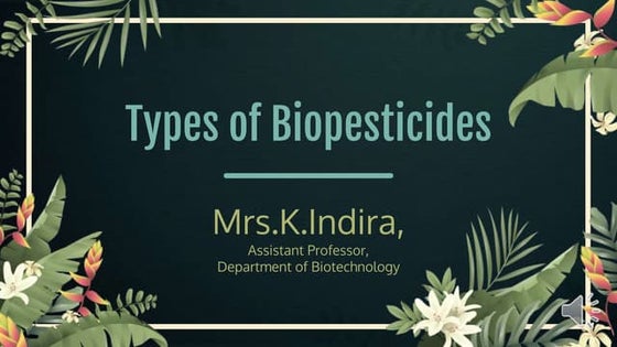 Bio-insecticides | PPTX