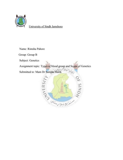 Study of blood groups | PDF