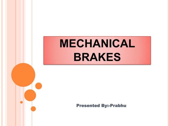 Working, Construction And Types of Band Brakes | PPTX | Musical ...