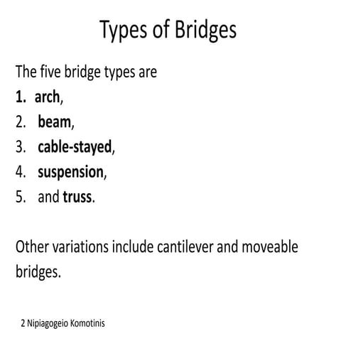 Types of bridges | PPTX
