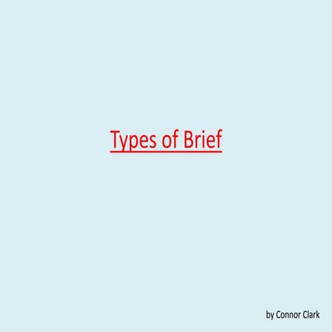 Types of brief | PPTX