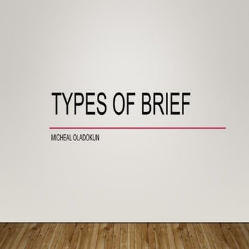 Types of brief | PPTX