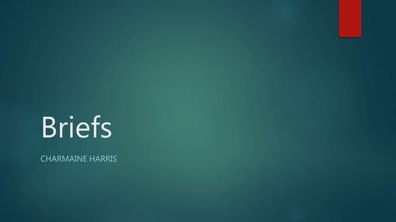 Different types of brief | PPTX
