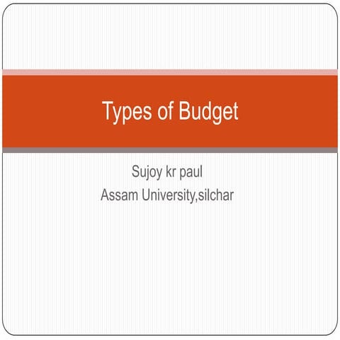 Types of budget | PPTX
