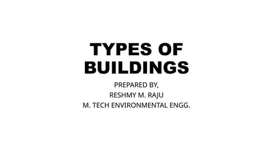 Classification of Buildings as per National Building Code of India (NBC ...
