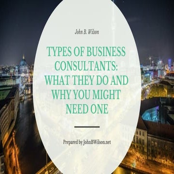 Types of Business Consultants: What they do and why you might need one ...