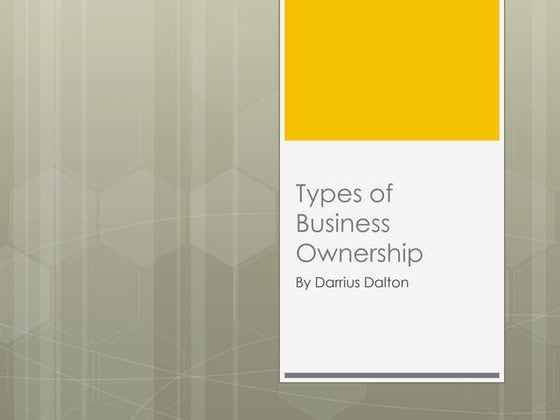 Types of business ownership2 | PPT