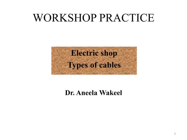 Lesson 6 - TERMINATING AND CONNECTING ELECTRICAL WIRING AND ELECTRONICS ...