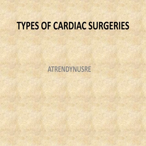 Types of cardiac surgeries | PPT