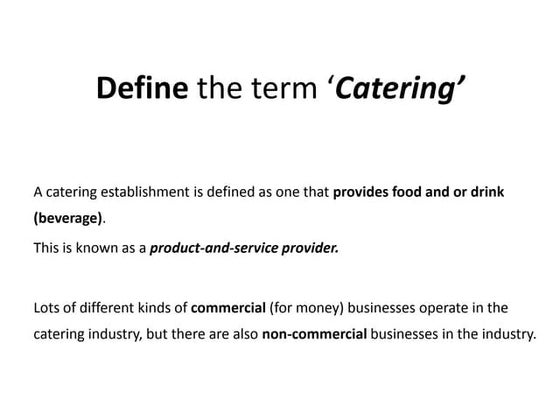 Types of food service establishments | PPT