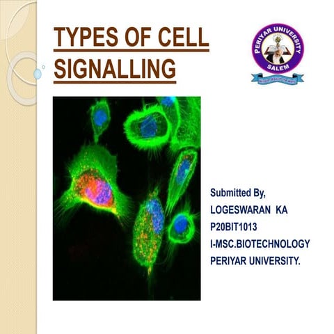Intercellular signalling pathways