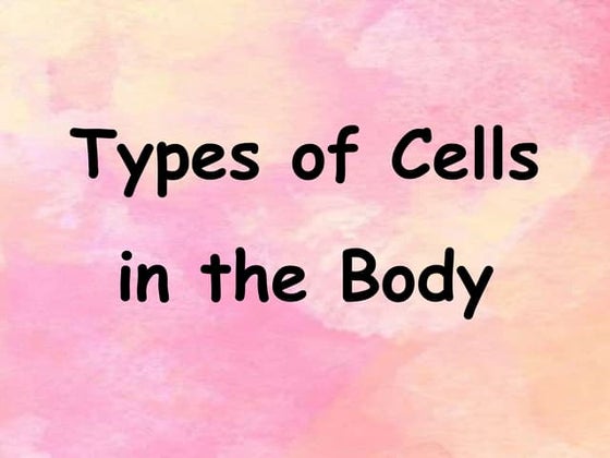 cell cluster. pdf Each part of human body is made up of millions of ...