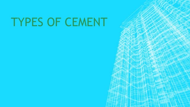 Powerpoint presentation on CEMENT {PPT} | PPTX