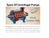 Types of Centrifugal Pumps – Everything You Need to Know | PDF ...