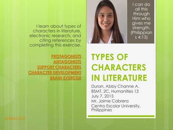 Types of characters in literature | PPT