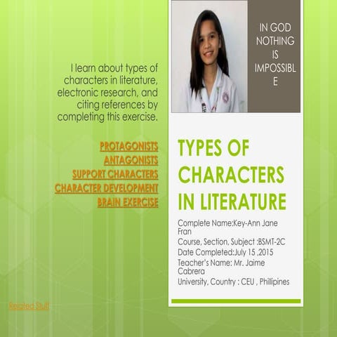 Types of characters ( edited ) | PPTX