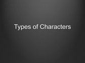 Types of characters | PPT