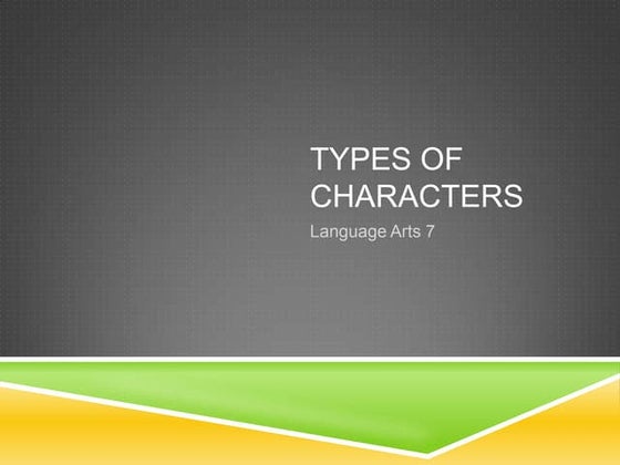 Types of characters | PPT