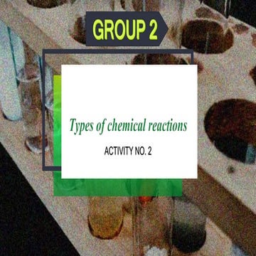 Types of chemical reactions - Laboratory Activity | PPTX