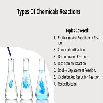 Types Of Chemical Reactions With Diagrams | PPT