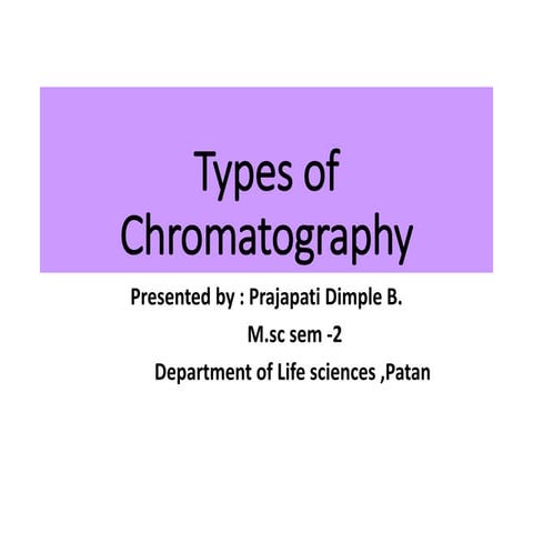 Types of chromatography | PPTX