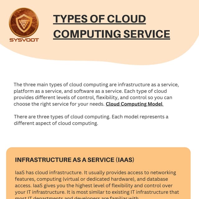 Types of Cloud Computing Service | PDF