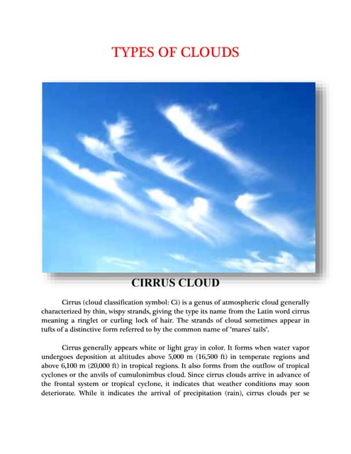 Kinds of Clouds | PPT