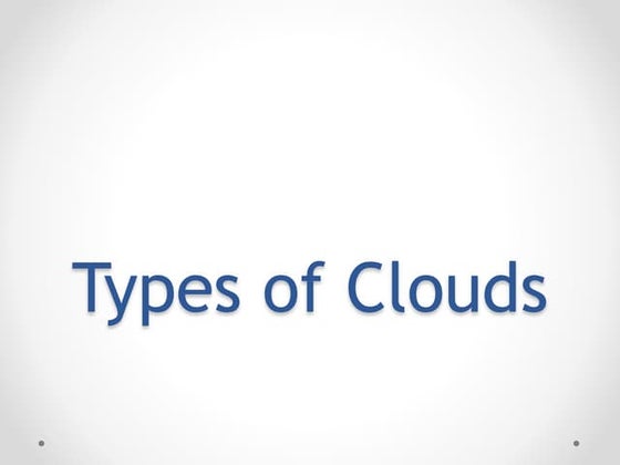 Types of clouds | PPT