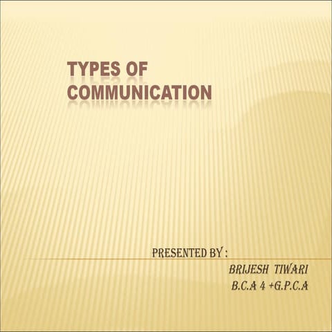 Types of Communication | PPT