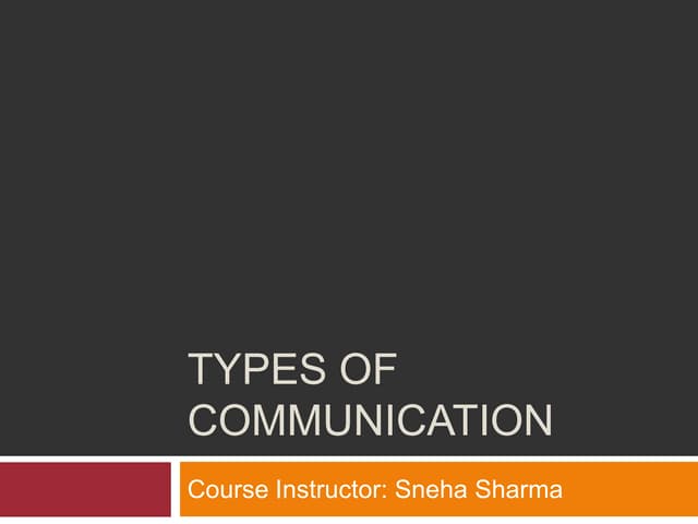 Types of Communication | PPTX