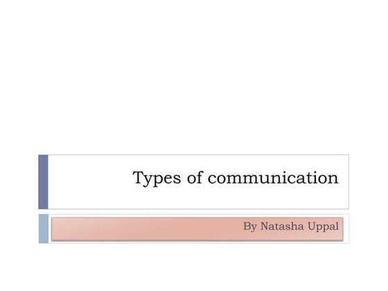 Types of Communication | PPTX