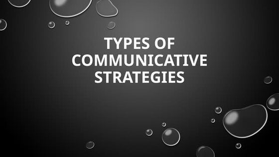 7 communicative strategies | PPTX