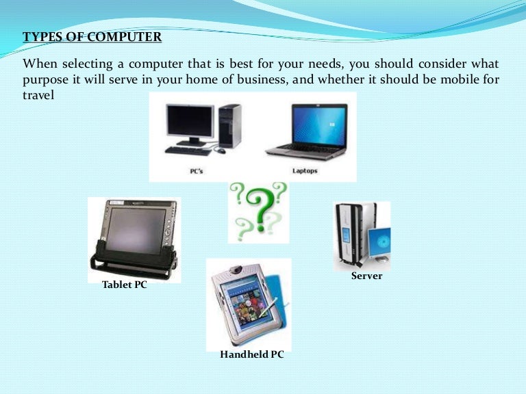 Types Of Computers Types Of Computers