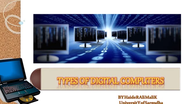 Classification of computers (- Minicomputers) (Microcomputers) | PPT