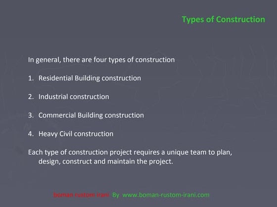 Types of Construction | PPT
