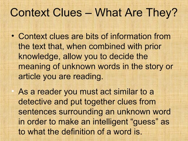 Context Clues Context Clues
