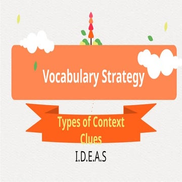 Types of Context Clues (I.D.E.A.S) in Vocabulary | PPTX