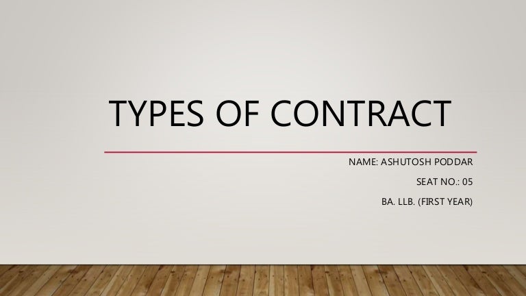 types-of-contract