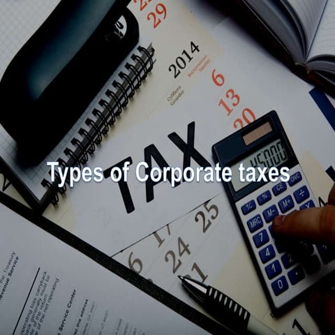 Types of Corporate taxes | PPTX