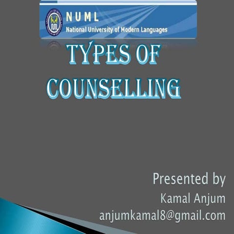Types of counselling | PPTX