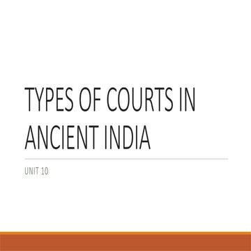 Types of Courts in ancient India from the perspective of Legal History ...
