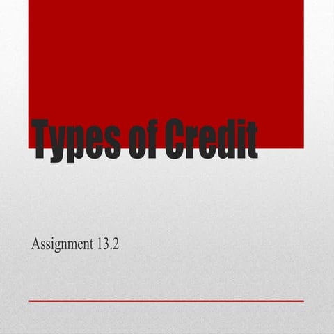 Types of credit | PPTX