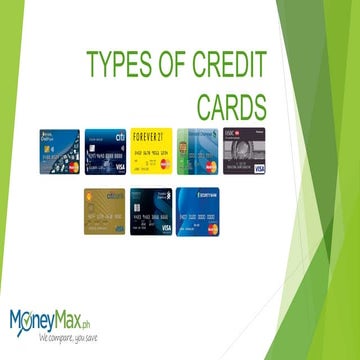 Types of Credit Cards | PPT | Credit Cards | Personal Debt