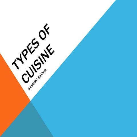 Types of cuisine | PPTX