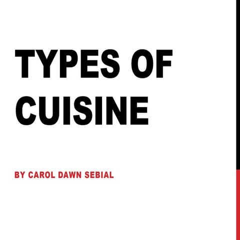 Types of cuisine | PPTX