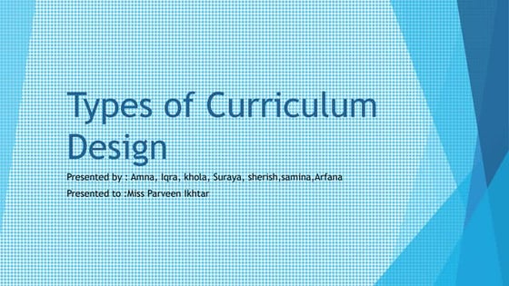 Curriculum models and types | PPT